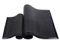 China Antistatic 3 Layer PVC Black Yellow ESD Anti Fatigue Mat 600mm 12mm for sale
