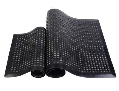 China Antistatic 3 Layer PVC Black Yellow ESD Anti Fatigue Mat 600mm 12mm for sale