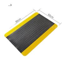 China Black Yellow Antistatic Conductive Cleanroom ESD Anti Fatigue Mat 20x39 Inch 3/4 Inch Thick for sale