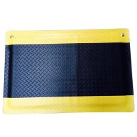 China Black Yellow Antistatic Conductive Cleanroom ESD Anti Fatigue Mat 20x39 Inch 3/4 Inch Thick for sale