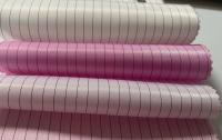China Blue Anti Static ESD Conductive Fabric 5mm Grid Strip for Cleanroom Garments for sale