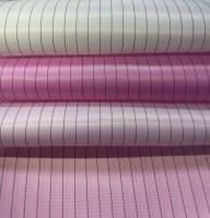 China Blue Anti Static ESD Conductive Fabric 5mm Grid Strip for Cleanroom Garments for sale