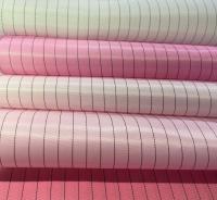 China 5mm/4mm Grid/Strip ESD Polyester/Cotton Electrically Conductive Fabric With 0.1s Static Decay for sale
