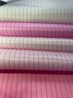 China 5mm/4mm Grid/Strip ESD Polyester/Cotton Electrically Conductive Fabric With 0.1s Static Decay for sale