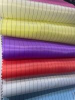 China Antistatic Cleanroom ESD Fabric 5mm Grid Polyester Ripstop 200-400g/m2 for Workwear for sale