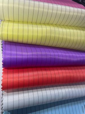 China Antistatic Cleanroom ESD Fabric 5mm Grid Polyester Ripstop 200-400g/m2 for Workwear for sale