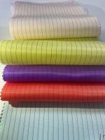 China Antistatic Cleanroom ESD Fabric 5mm Grid Polyester Ripstop 200-400g/m2 for Workwear for sale