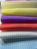China Antistatic Cleanroom ESD Fabric 5mm Grid Polyester Ripstop 200-400g/m2 for Workwear for sale