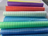 China 100% Polyester Antistatic Conductive Fabrics Stripe Anti-Static Esd Poly Twill Grid Fabrics For Uniforms for sale