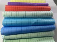 China Anti Static ESD Conductive Fabric 5mm Stripe 110gsm for Industrial Garment Making for sale
