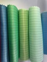 China Anti Static ESD Fabric Polyester Mesh Strip Grid Carbon Cloth 58/60 Width 10^6-10^9Ω Surface Resistance for sale