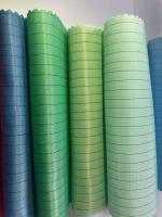 China Anti Static ESD Fabric Polyester Mesh Strip Grid Carbon Cloth 58/60 Width 10^6-10^9Ω Surface Resistance for sale
