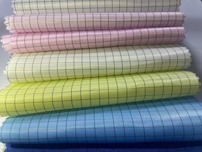 China Custom Anti Static ESD Polyester Fabric 5mm Grid 200-400g/m2 for Cleanroom Workwear for sale