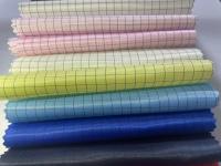 China Custom Anti Static ESD Polyester Fabric 5mm Grid 200-400g/m2 for Cleanroom Workwear for sale