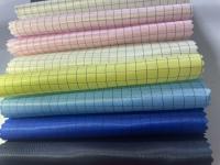China Anti Static ESD Fabric 5mm Strip Polyester Cotton Lightweight 1.5m Width for Cleanroom Clothing for sale