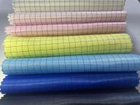 China Anti Static ESD Fabric 5mm Strip Polyester Cotton Lightweight 1.5m Width for Cleanroom Clothing for sale