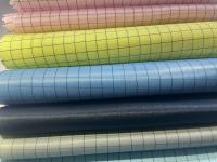 China Anti Static Conductive 65% Polyester 35% Cotton Twill Fabric 5mm Grid for ESD Clothing for sale