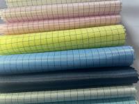 China Anti Static Conductive 65% Polyester 35% Cotton Twill Fabric 5mm Grid for ESD Clothing for sale