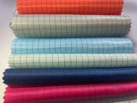China 5mm Grid ESD Antistatic Polyester Conductive Fabric 150cm Width 10^6-10^9 Ohm Cleanroom Fabric for sale