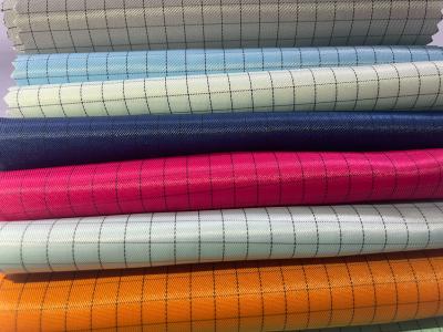 China Antistatic ESD Conductive Polyester Twill Coverall Fabric 1.5m Width 10^6-10^9 Ohm for sale