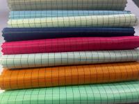 China Antistatic ESD Conductive Polyester Twill Coverall Fabric 1.5m Width 10^6-10^9 Ohm for sale