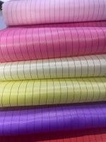 China ESD Conductive Fabric 5mm Grid 100d Polyester Anti Static Fabric for Cleanroom Uniform for sale
