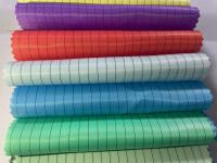 China 130GSM Anti Static ESD Polyester 5mm Stripe Polyester Carbon ESD Fabric for sale
