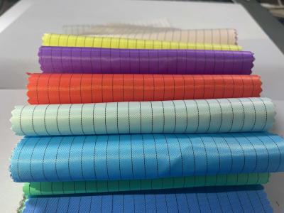 China 5mm Grid Anti Static ESD Fabric 98% Polyester 2% Conductive Filament for Cleanroom Workwear for sale