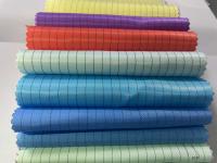 China 5mm Grid Anti Static ESD Fabric 98% Polyester 2% Conductive Filament for Cleanroom Workwear for sale