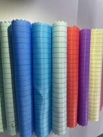 China 5mm Grid Anti Static ESD Fabric 98% Polyester 2% Conductive Filament for Cleanroom Workwear for sale