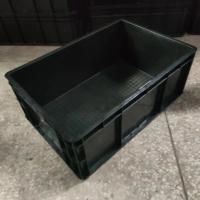 China ESD Component Box ESD Safe Storage Bins Small Black Antistatic Case Conductive Plastic Small Anti Static Packaging Tray for sale