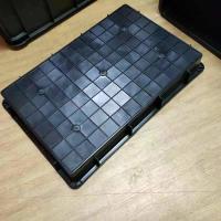 China ESD Container Permanent Antistatic Black Plastic Electronic Tote Conductive Carrying Case Storage Box with Lid 10^3-10^5 ohms for sale
