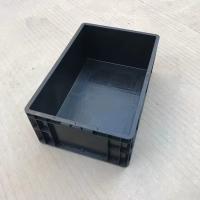 China Anti-Static Conductive Cleanroom ESD Bin Tray with Dividers Black PP Plastic Box 10^3-10^5 ohms for sale