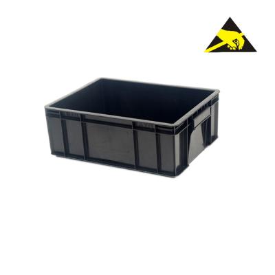 China ESD Conductive Storage Bins Anti Static PCB Tray with Dividers Surface Resistance 10^3-10^5 ohms for sale
