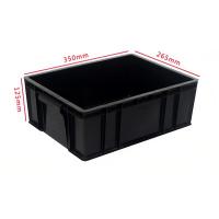 China Esd Plastic Box Cleanroom Black Plastic Circulation Safe Box Esd Pcb Trays Esd Stackable Bins For Anti-Static Protection for sale