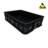 China Esd Antistatic Pcb Storage Box Esd Storage Box Racks Conductive Plastic Container Bins Esd Case With Lid for sale