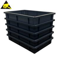 China Esd Antistatic Pcb Storage Box Esd Storage Box Racks Conductive Plastic Container Bins Esd Case With Lid for sale