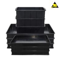China PP Anti-Static Component Storage ESD Container Tray Pallet Bin Anti-Static Conductive Boxes for sale