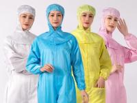 China 110gsm Anti Static Polyester Lab Coat for Chemical Plant Cleanroom ESD Protection for sale