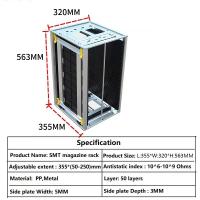 China Plastic Metal Foldable SMT ESD PCB Storage Racks Conductive Magazine Rack for sale