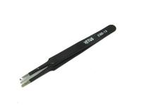 China ESD Antistatic Stainless Steel Curved Tweezers 110-140mm Durable Vetus Lash Tweezers for sale