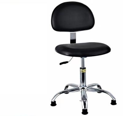China ESD Saddle Swivel Chair 440x410mm Injection Molded Backrest Anti Static Stool for Cleanroom for sale