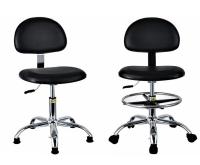 China ESD Saddle Swivel Chair 440x410mm Injection Molded Backrest Anti Static Stool for Cleanroom for sale
