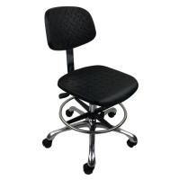 China ESD Saddle Swivel Chair 440x410mm Injection Molded Backrest Anti Static Stool for Cleanroom for sale
