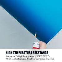 China Blue ESD Silicone Rubber Mat 45x30cm 3mm Non Toxic Heat Resistant 500C Magnetic Phone Repair Mat for sale