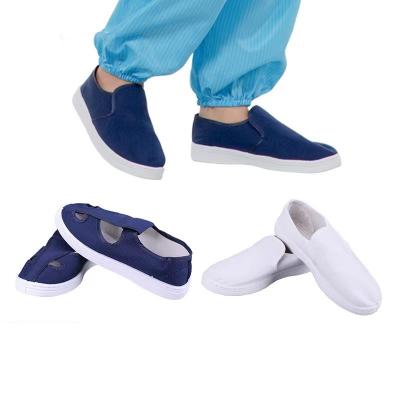 China White PVC Antistatic ESD Cleanroom Safety Shoes Surface Resistance 10e6-10e8 for sale