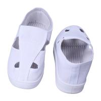 China White PVC Antistatic ESD Cleanroom Safety Shoes Surface Resistance 10e6-10e8 for sale