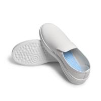 China White PVC Antistatic ESD Cleanroom Safety Shoes Surface Resistance 10e6-10e8 for sale