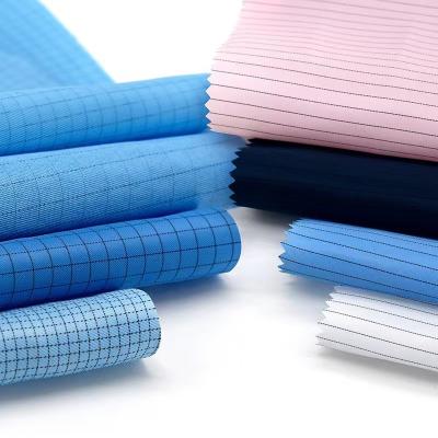 China Cleanroom Anti Static ESD Fabrics Polyester Shrink Resistant Fabric for sale