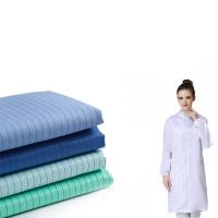 China Cleanroom Anti Static ESD Fabrics Polyester Cotton Fabric 100d*100d for sale